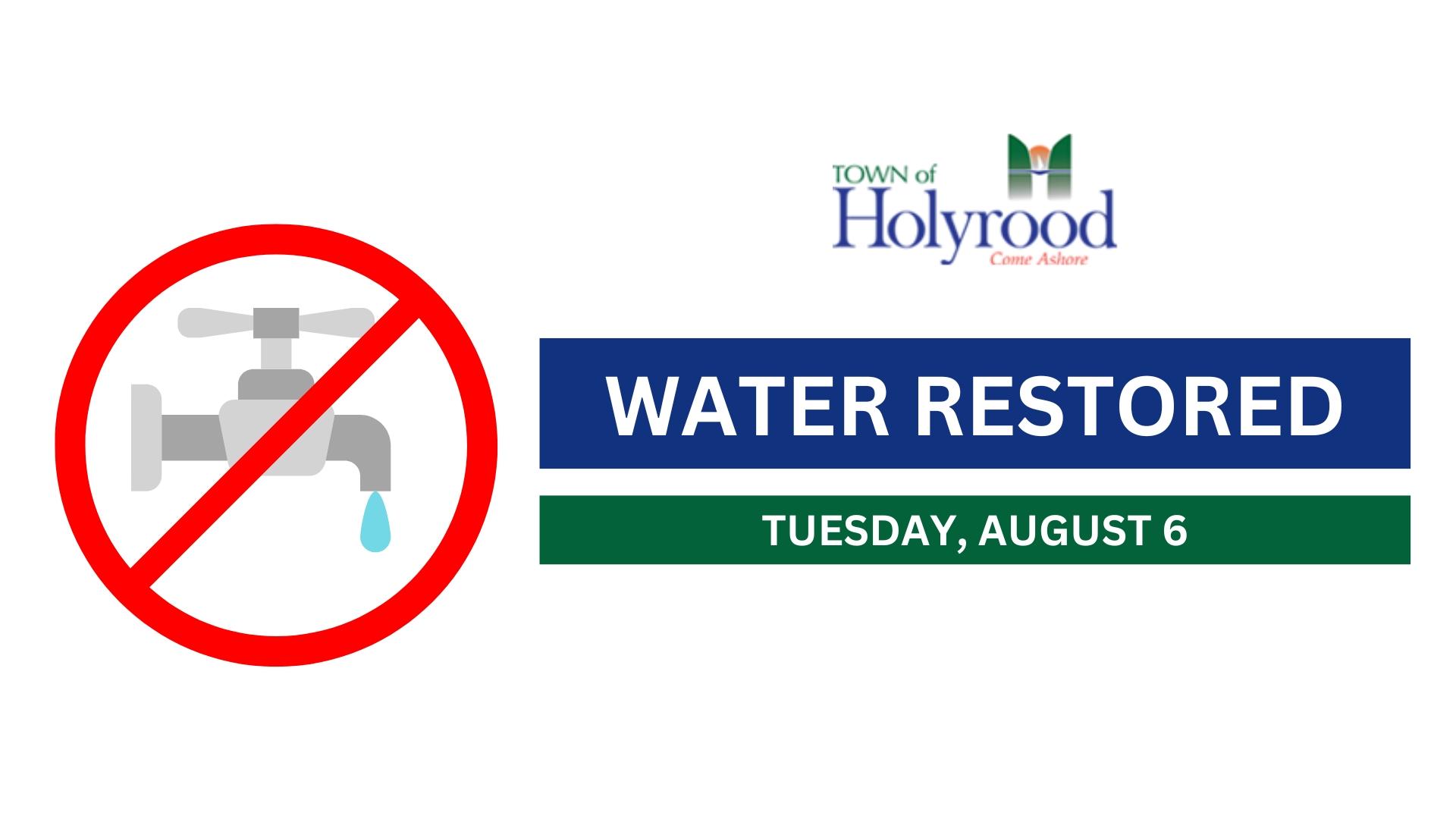 UPDATE - Scheduled Water Shut-Off - Tuesday, August 6, 2024 - Water ...