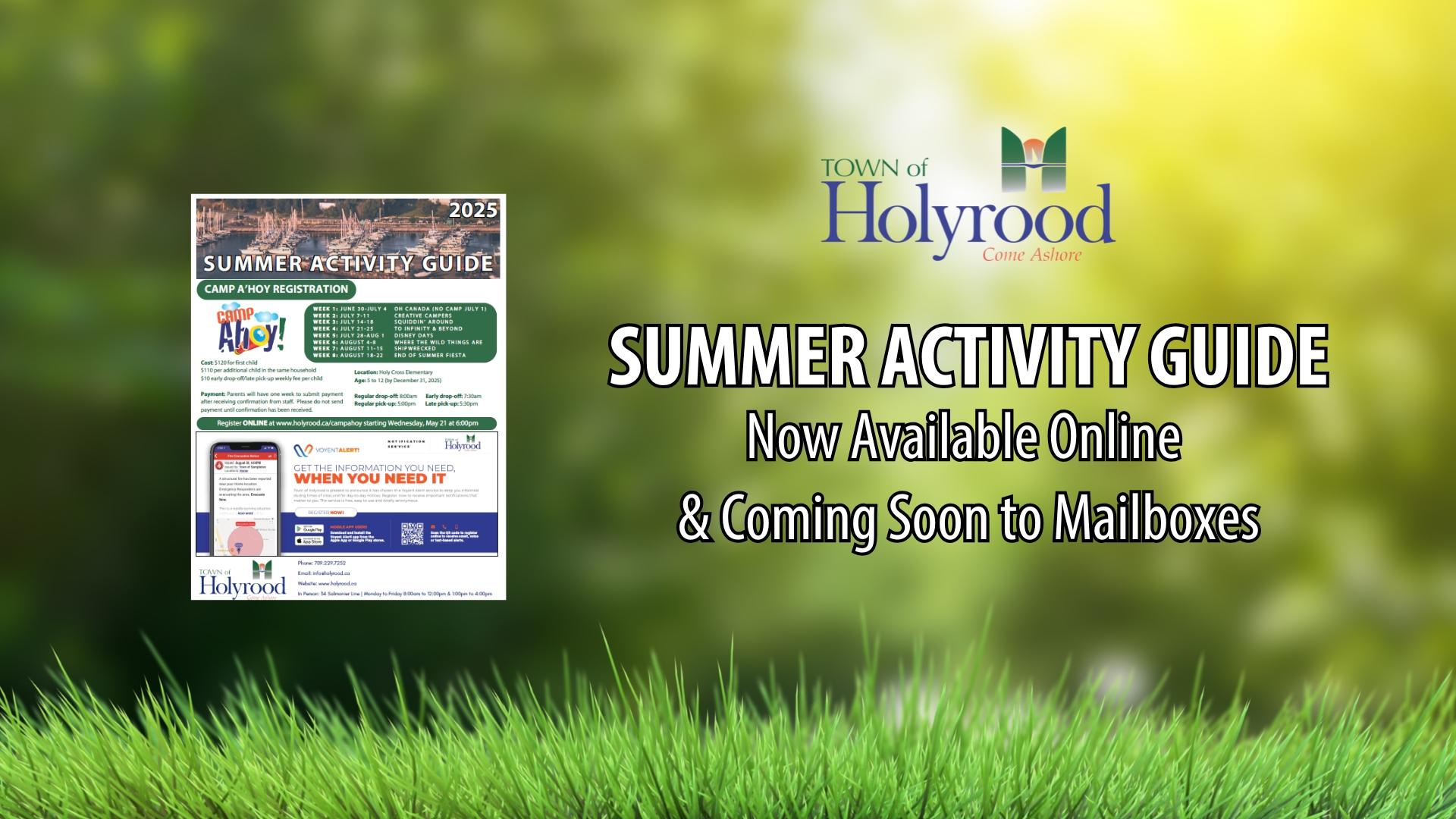 Summer Activity Guide - Available now! - Town of Holyrood